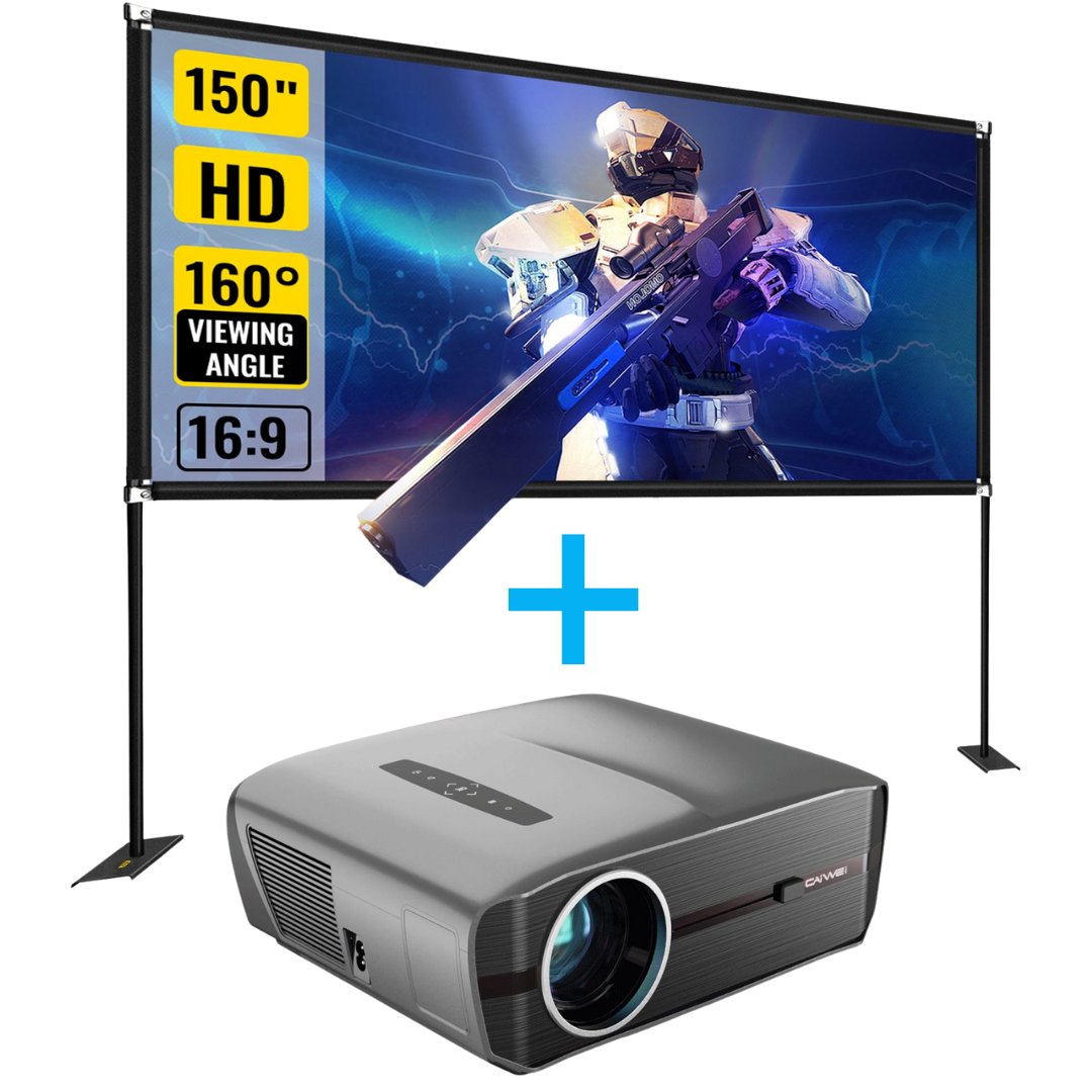 The 4k Projectors EUG A15 Ultra® 18000 Lumens + Projector Screen VEVOR ...